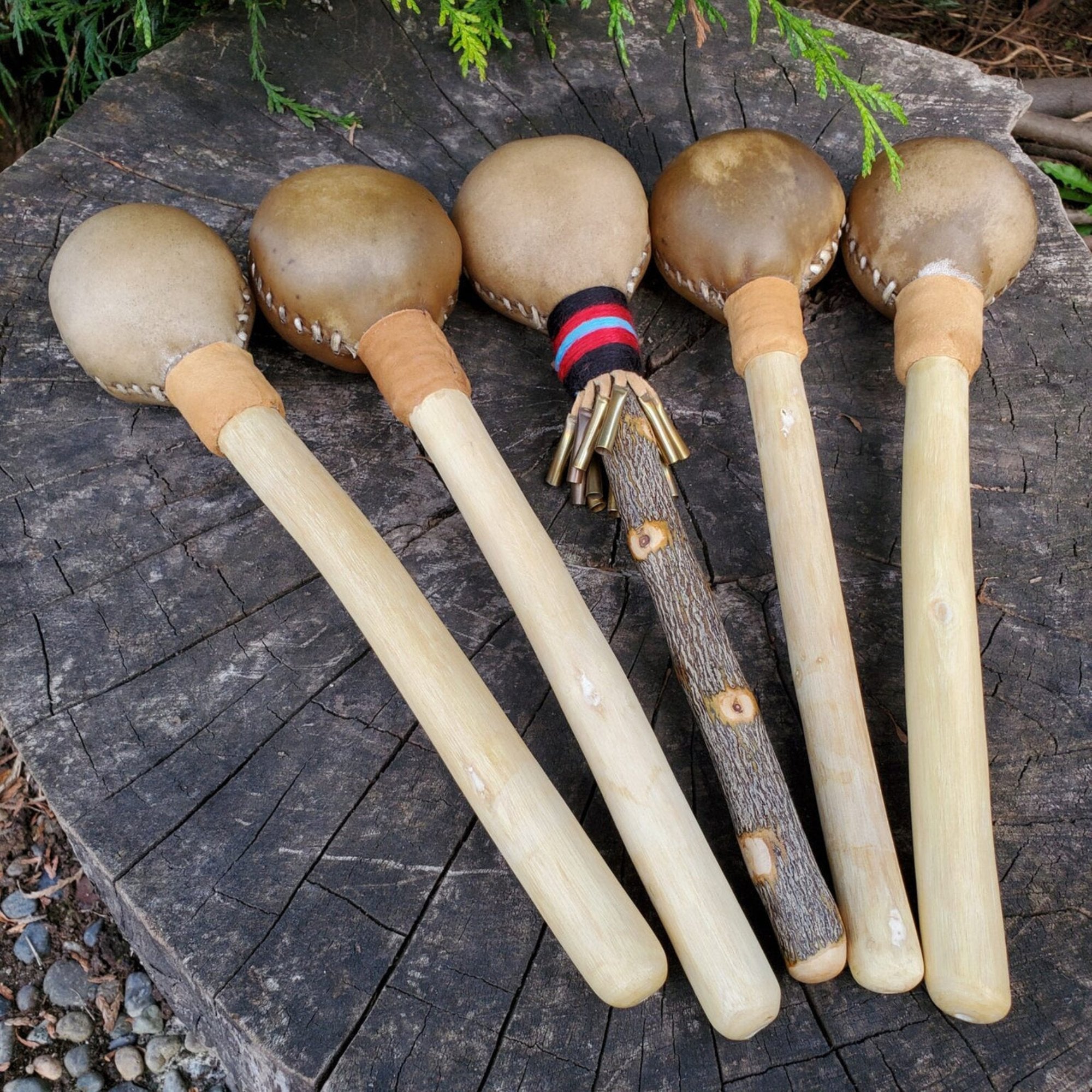 Native American Rawhide Rattles | Handcrafted Ceremonial Instruments ...